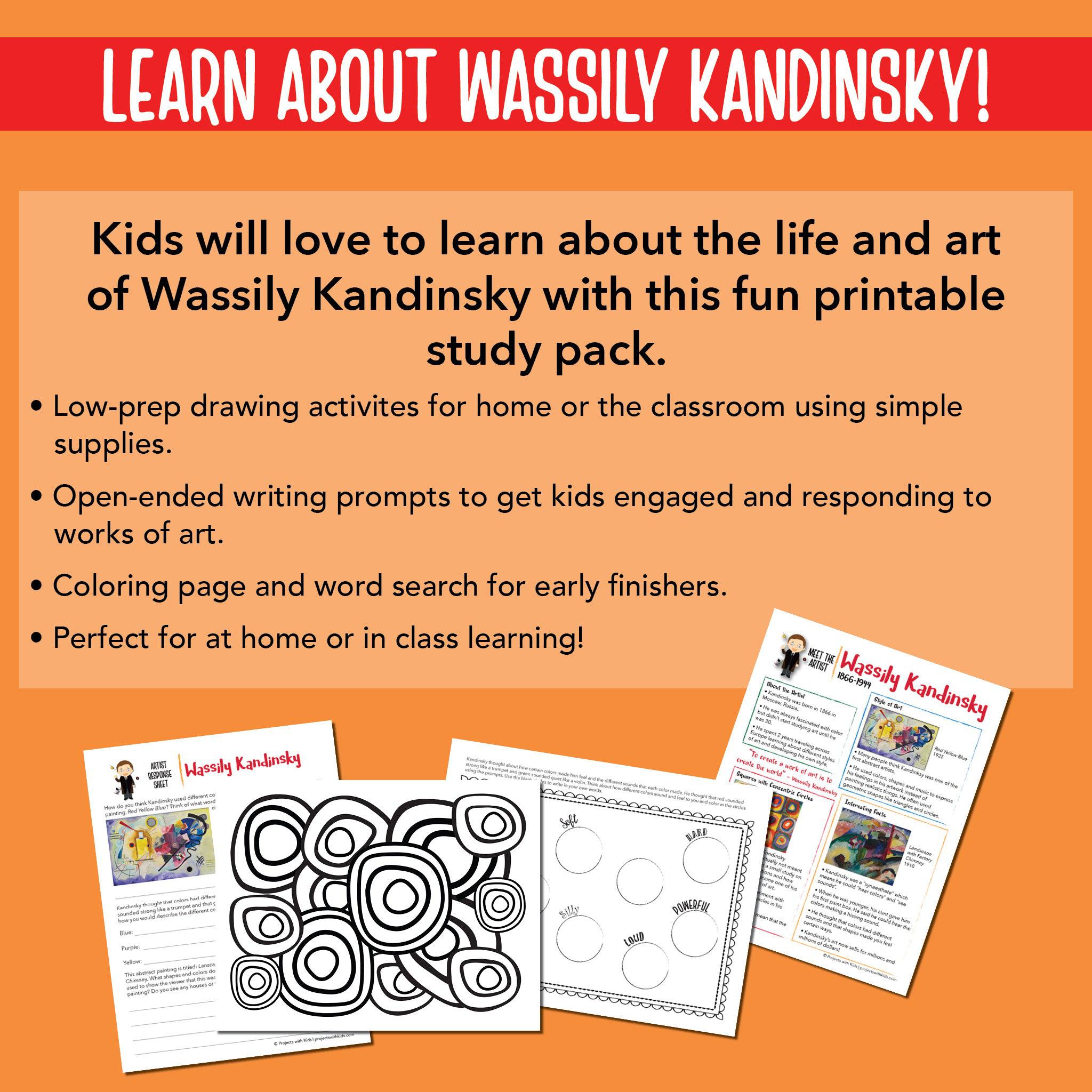 Wassily Kandinsky Printable Activity Study Pack – Projects with Kids